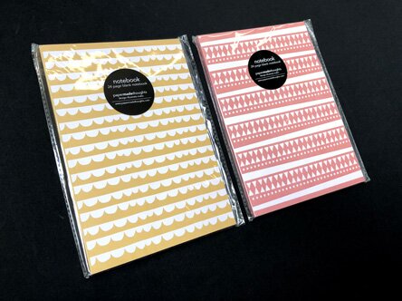 Fun and quirky, illustrated notebook printing with stickers